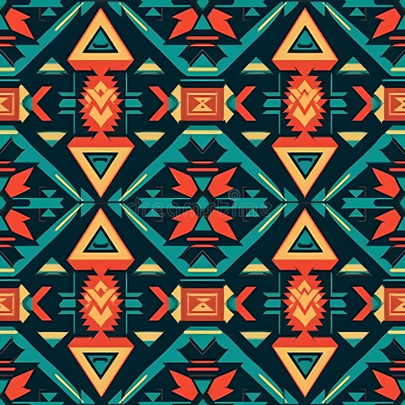 Weaving Stories With Seamless Aztec Patterns Stock Illustration Illustration Of Paper Chevron