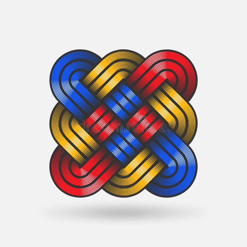Weaving Symbol Abstract Knot Icon Stock Vector - Illustration of white ...
