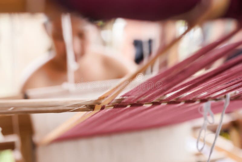 Woman is Weaving, Old Thailand Style Stock Photo - Image of colorful ...