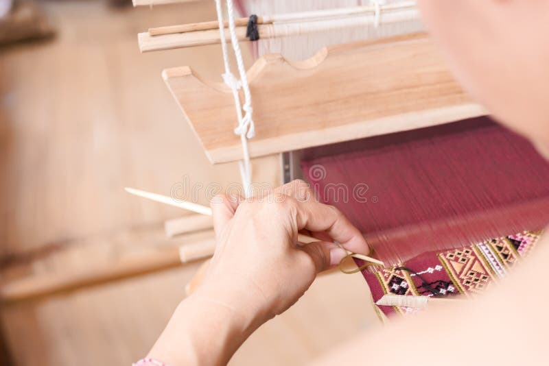 Woman is Weaving, Old Thailand Style Stock Image - Image of designs ...
