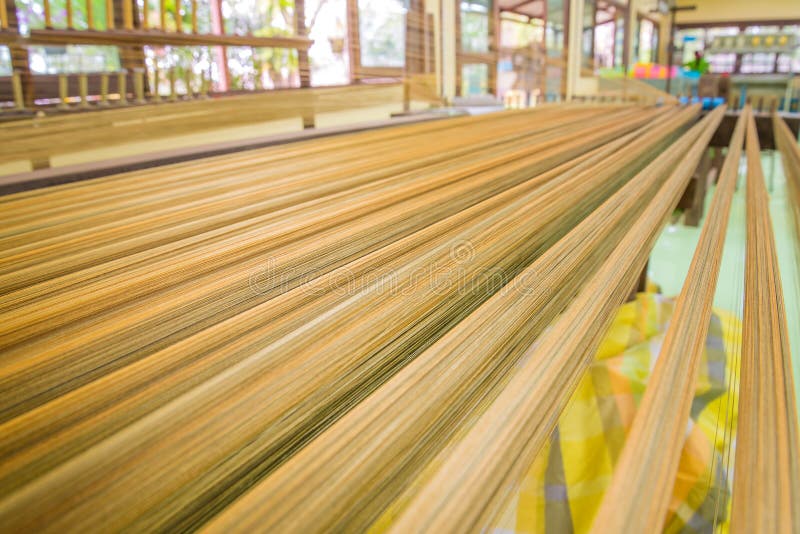 Weaving Thread for the Textile Industry Stock Photo - Image of machine ...