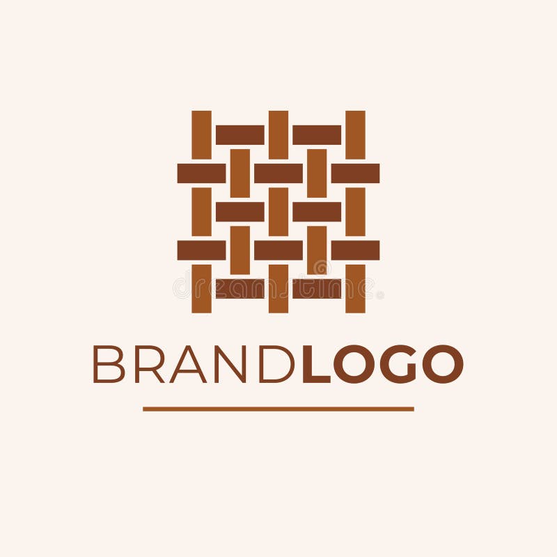 Weaving of Threads Brand Logo Design. Woven Textile Logotype Stock ...
