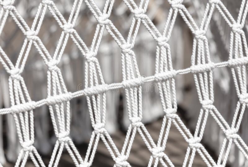 Weaving from White Thread As an Abstract Background. Stock Image ...