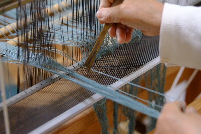 Weaving work. stock image. Image of woven, tissue, stall - 87761257