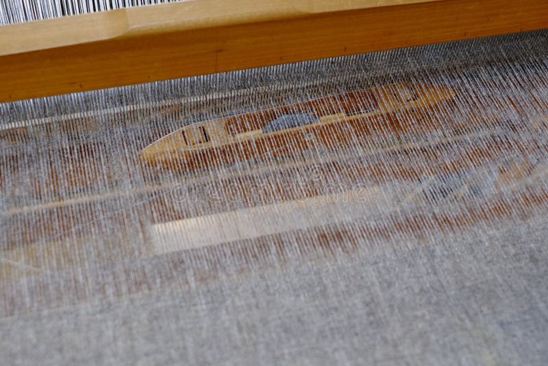 Weaving work. stock image. Image of shuttle, woven, stall - 87764221