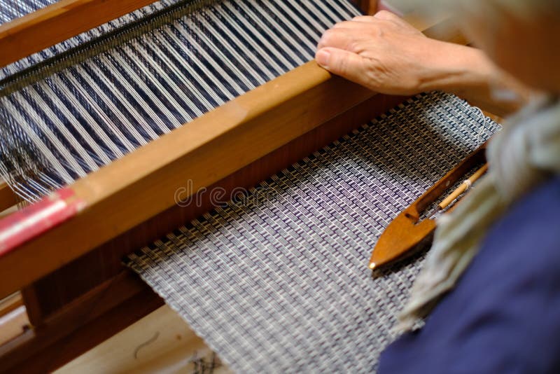 Weaving work. stock photo. Image of work, workshop, hand - 87764360
