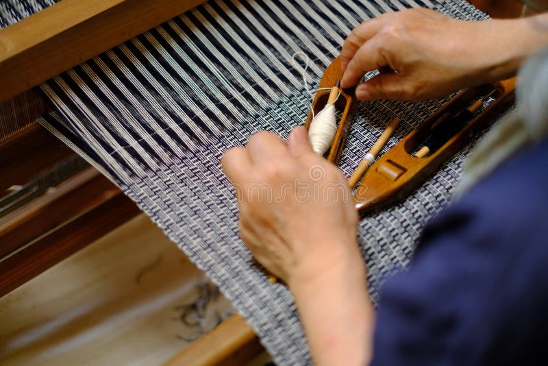 Weaving work. stock photo. Image of weaving, shuttle - 87764404