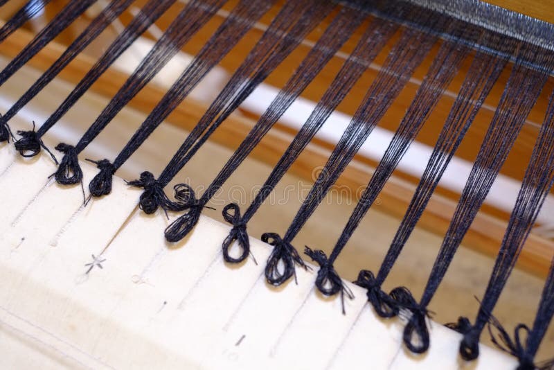 Weaving work. stock image. Image of worknweaving, warp - 87764411