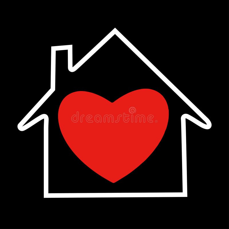 Heart House Logo stock vector. Illustration of estate - 130287440