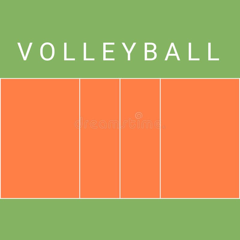 Flat Volleyball gym stock vector. Illustration of ball - 135189454