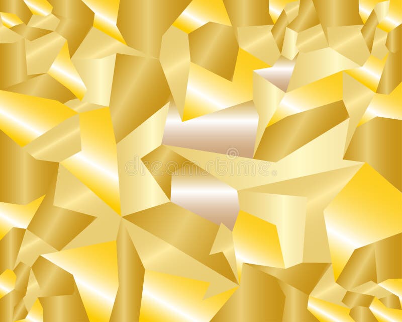Shiny Golden Background with Geometric Structures Stock Vector ...