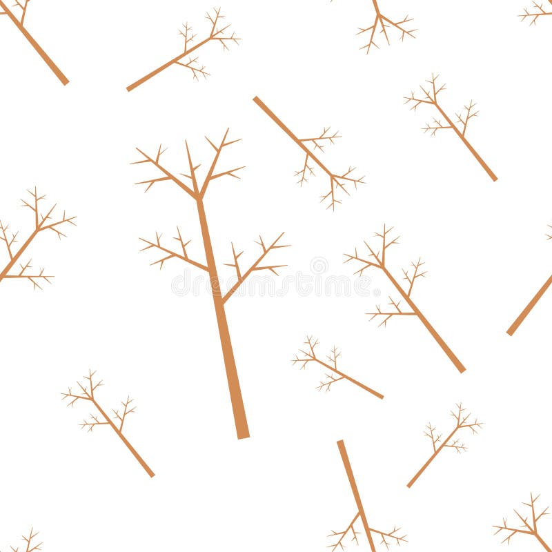 Decorative Seamless Pattern with Trunks of Trees. Trees Vector Stock ...