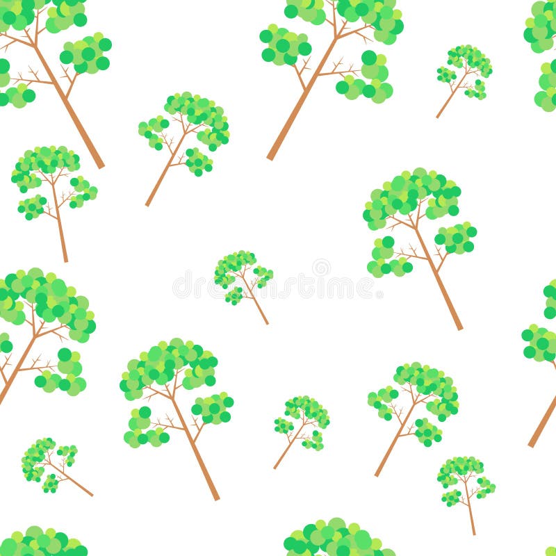 Decorative Seamless Pattern with Trunks of Trees. Trees Vector Stock ...