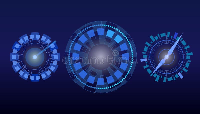 HUD Dial, Clock, Speedometer Stock Vector - Illustration of event, dial ...