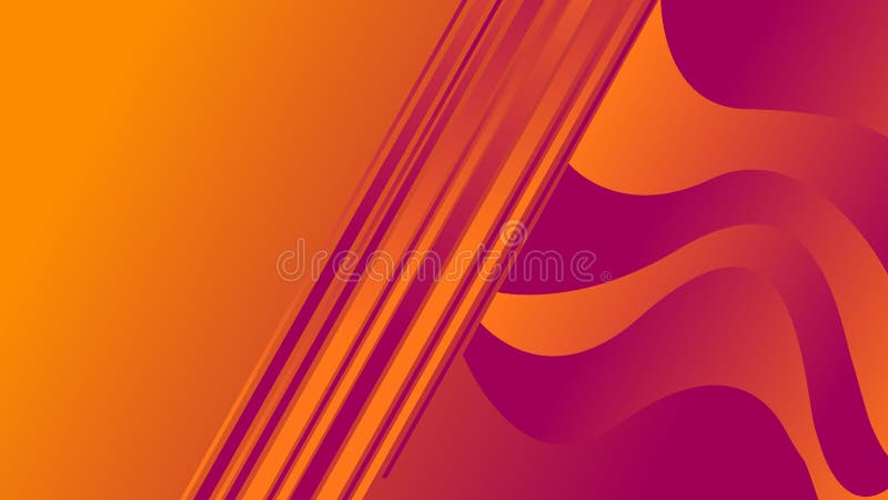 Linear Figures with Waves of Colors Orange and Violet Stock ...