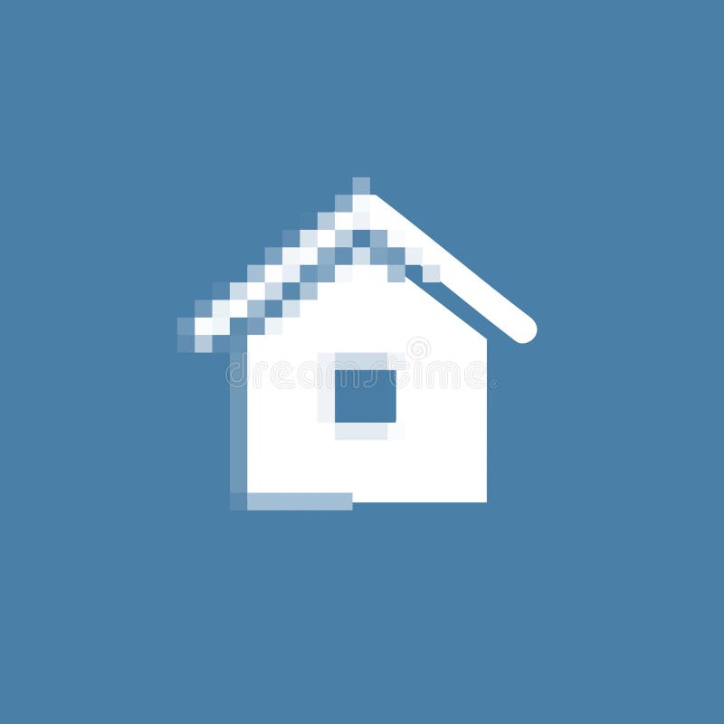Vector Pixelated Home Icon. - Illustration Stock Vector - Illustration ...