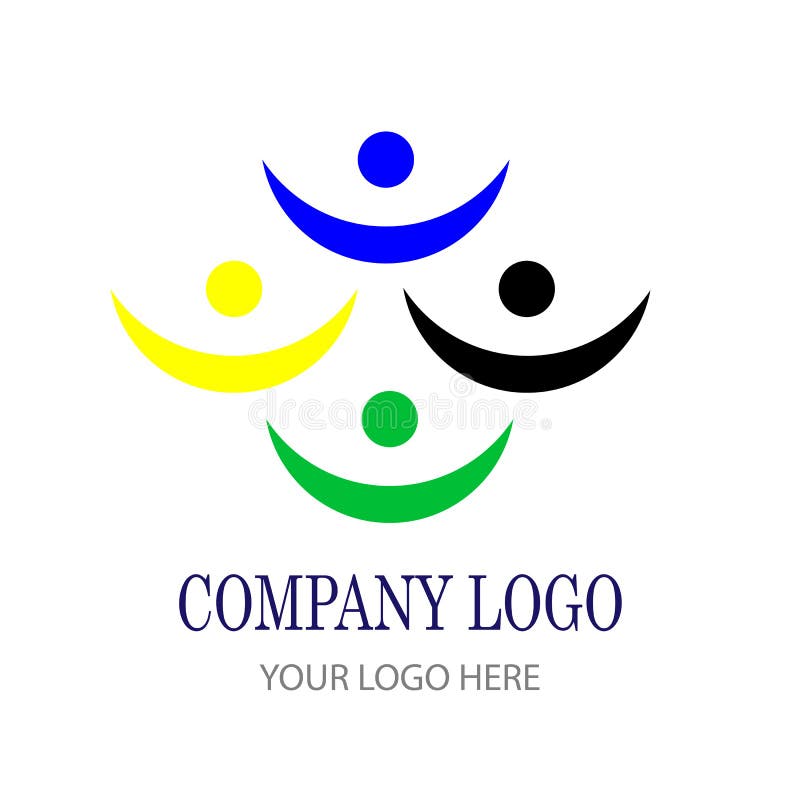 Peoples Union Team Work Social Community Logo Icon Stock Vector ...