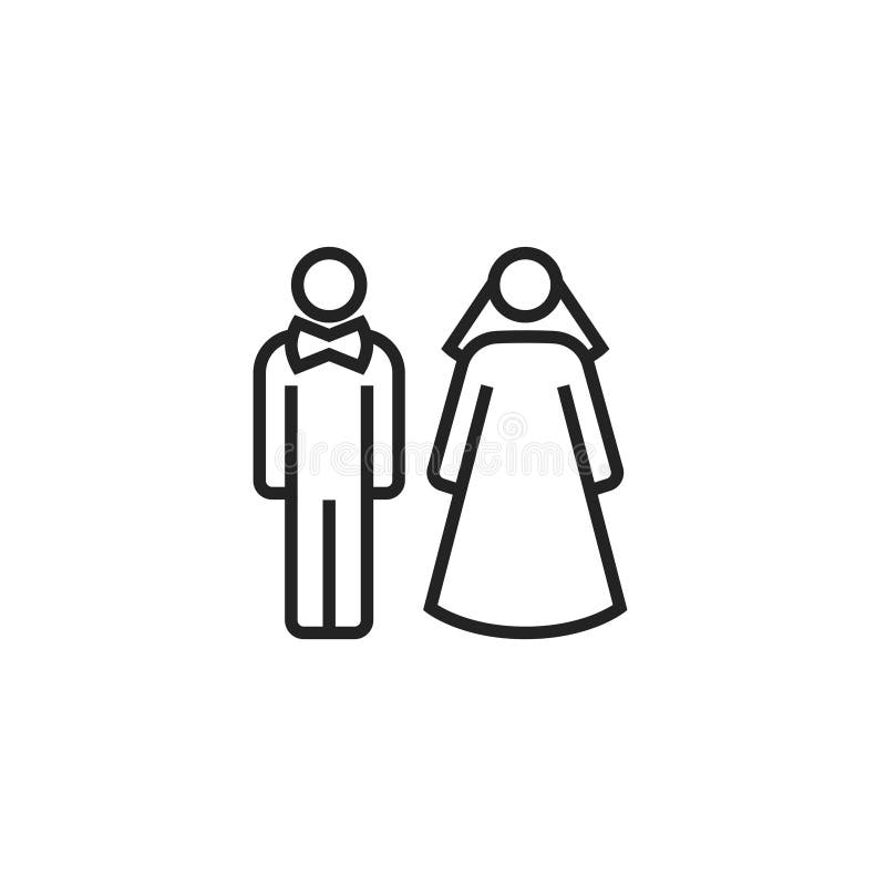 Bride and Groom Icon stock illustration. Illustration of couple - 2587632