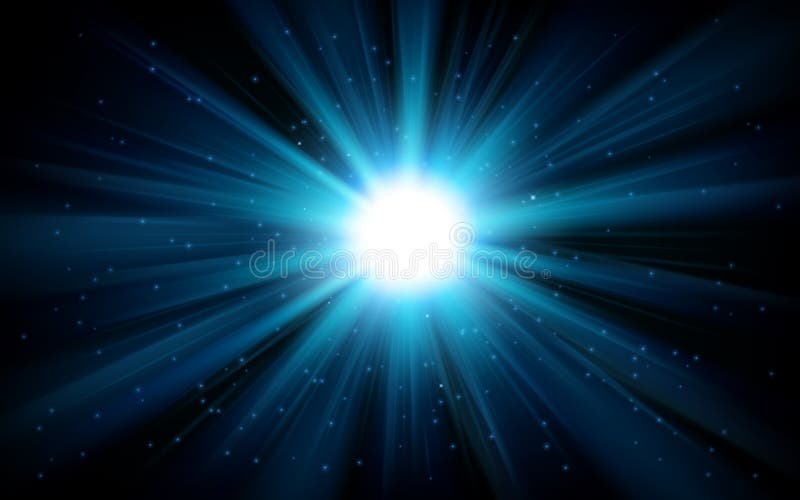 Blue Light Shining from Darkness Background Stock Vector - Illustration ...