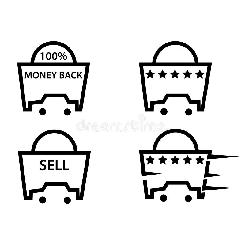 Selling Icons Set, Isometric Style Stock Vector - Illustration of ...