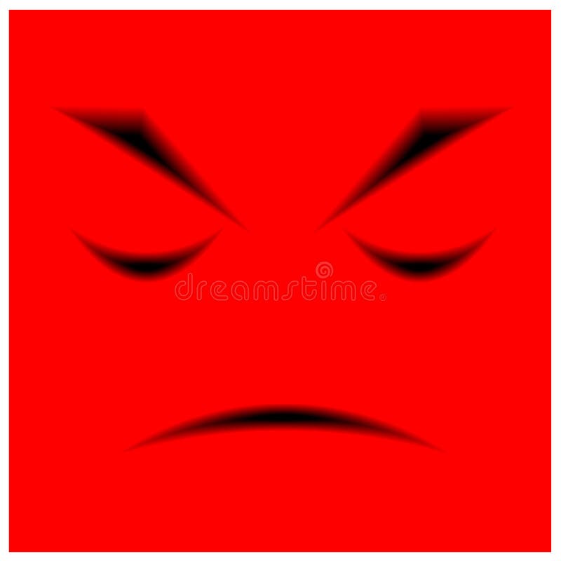 Angry Face Stock Vector Template Design Stock Vector - Illustration of ...
