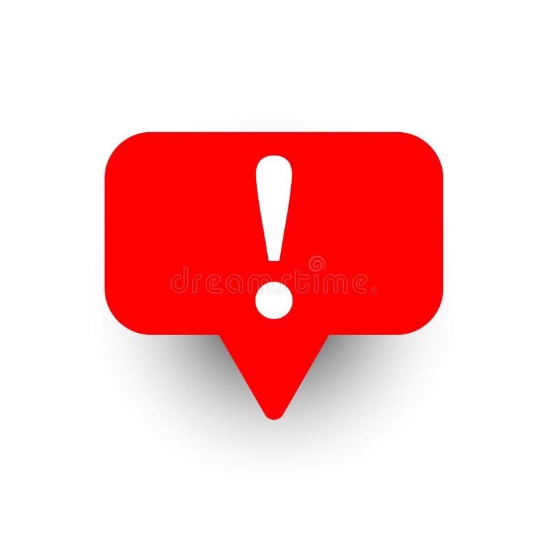 Speech Bubble with Exclamation Mark. Stock Illustration - Illustration ...