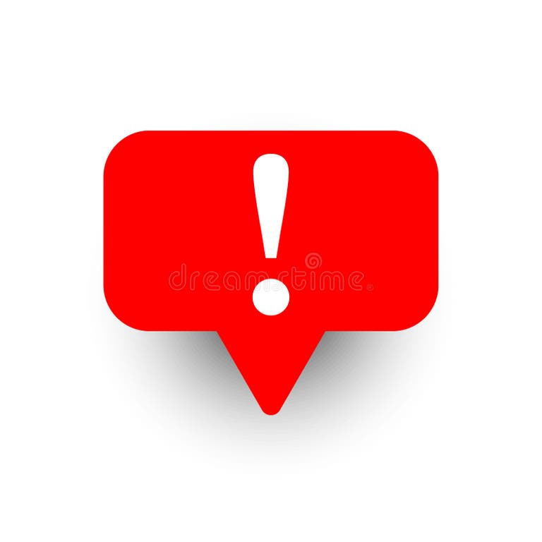 Speech Bubble with Exclamation Mark. Stock Illustration - Illustration ...