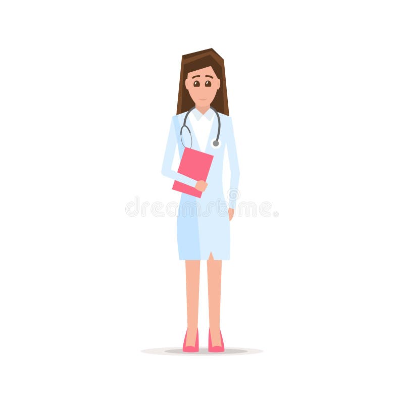 Doctor Character Design. Female Doctor Isolated Stock Vector ...