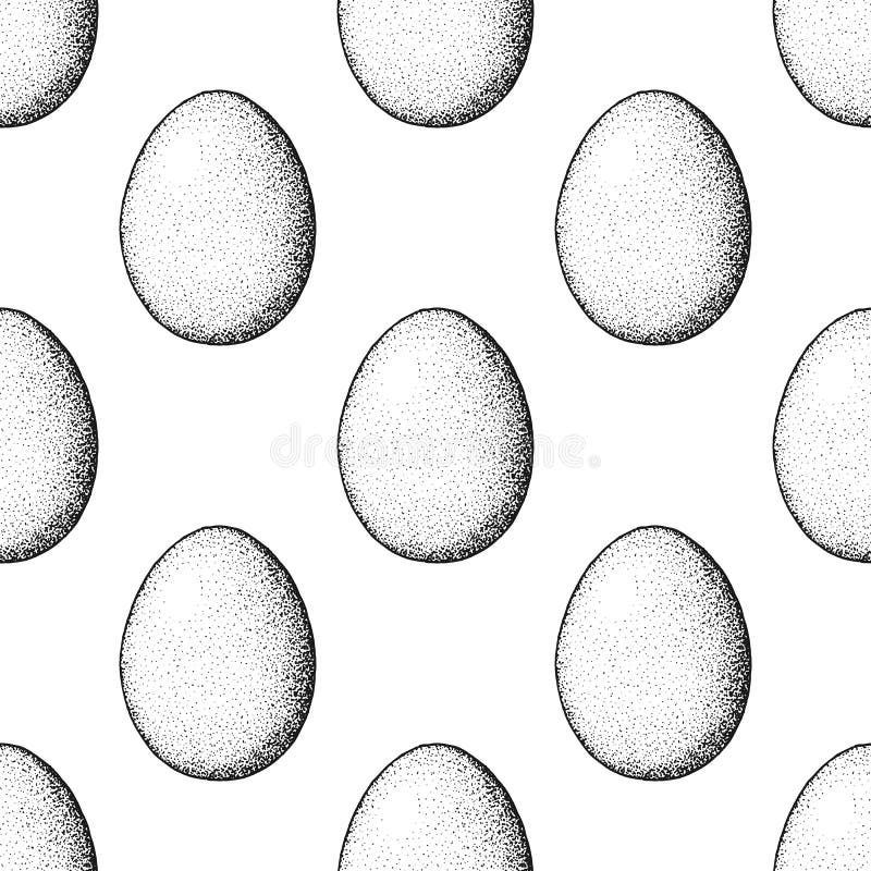 Egg Shell Pattern Seamless Black Stock Vector - Illustration of fragile ...