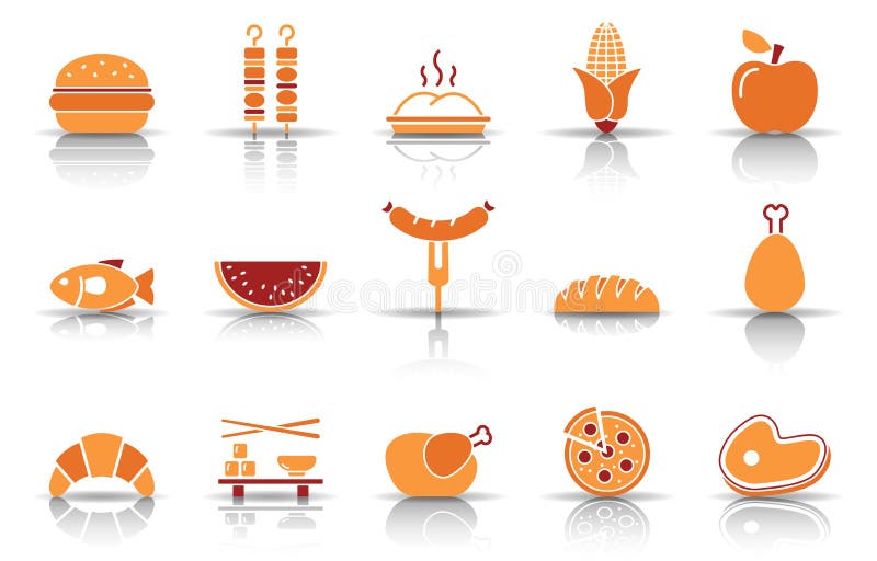 Food icon set stock vector. Illustration of icon, sign - 139826371