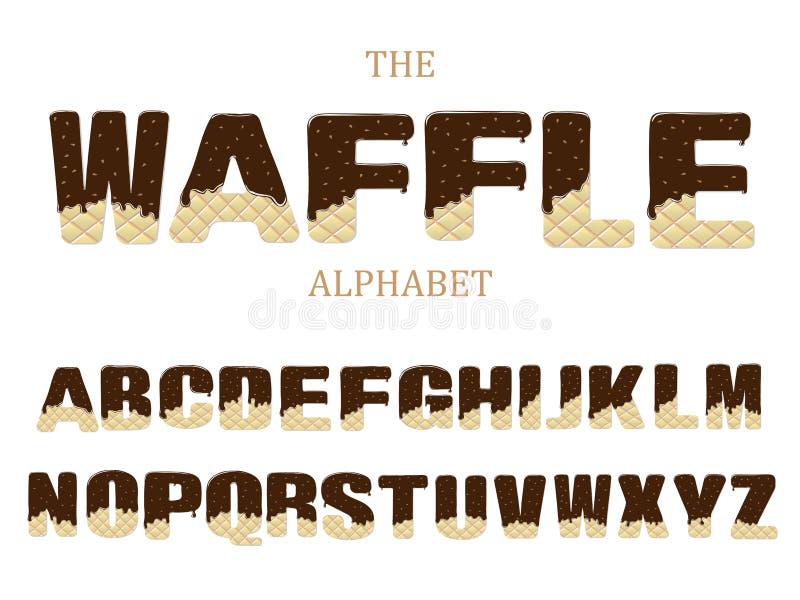 Frosted Chocolate Sprinkle Waffle Letters Sweet Alphabet Dessert for ...