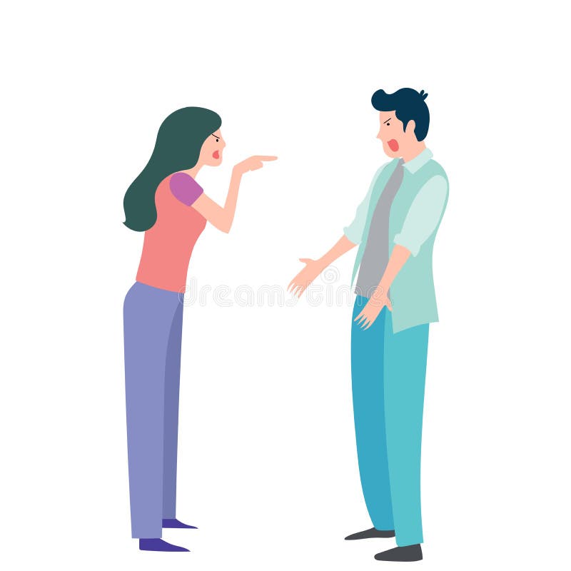 Couple arguing stock vector. Illustration of confrontation - 27821876