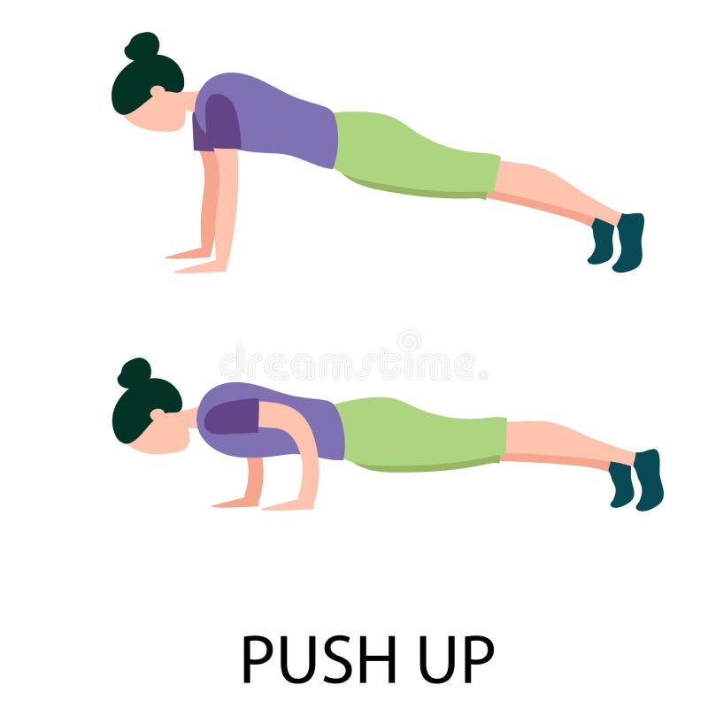 Man Doing Push-ups Hand Drawn Outline Doodle Icon. Stock Vector ...