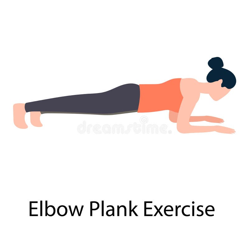 Woman in Sportswear Doing Elbow Plank Isolated on a White Background ...