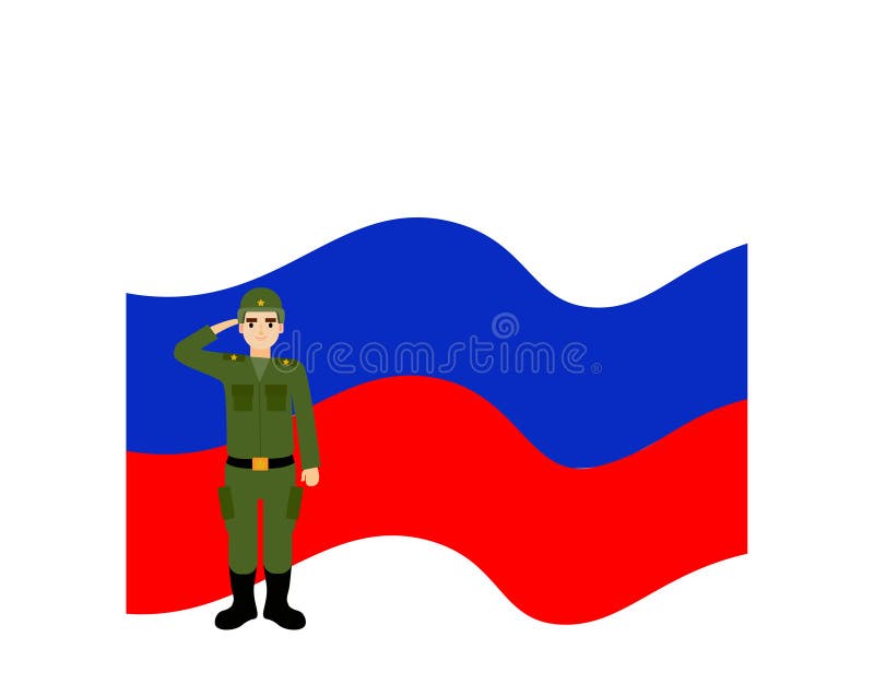 Russian Soldier Salutes Russia Stock Vector - Illustration of force ...