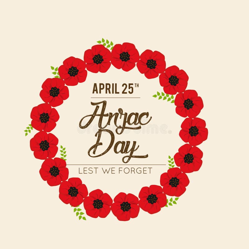 Decorative Paper Poppy for Anzac Day Stock Illustration - Illustration ...