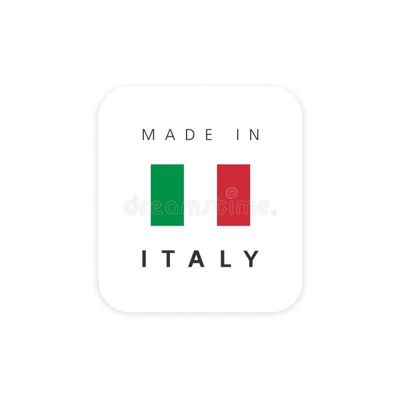 Made in Italy Icon Sticker Flag Stock Vector - Illustration of graphic ...