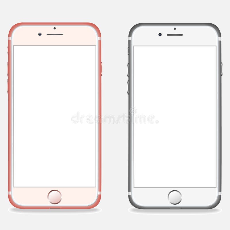 Set of Realistic Smartphones Layouts. Stock Illustration - Illustration ...