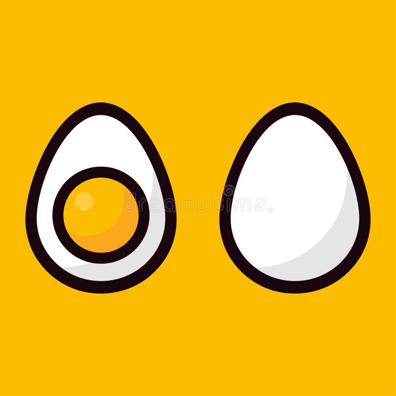 Cartoon Egg Vector Set on the Background Stock Vector - Illustration of ...