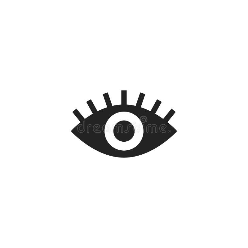 Eye Glyph Vector Icon, Symbol or Logo. Stock Vector - Illustration of ...