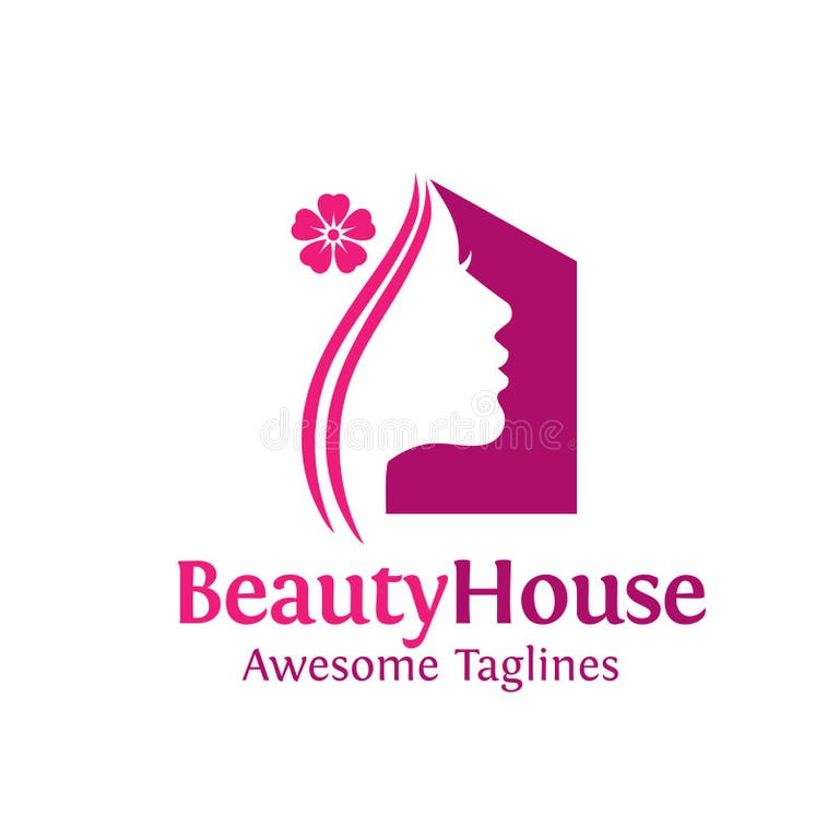 Simple beauty house logo stock vector. Illustration of cosmetireative ...