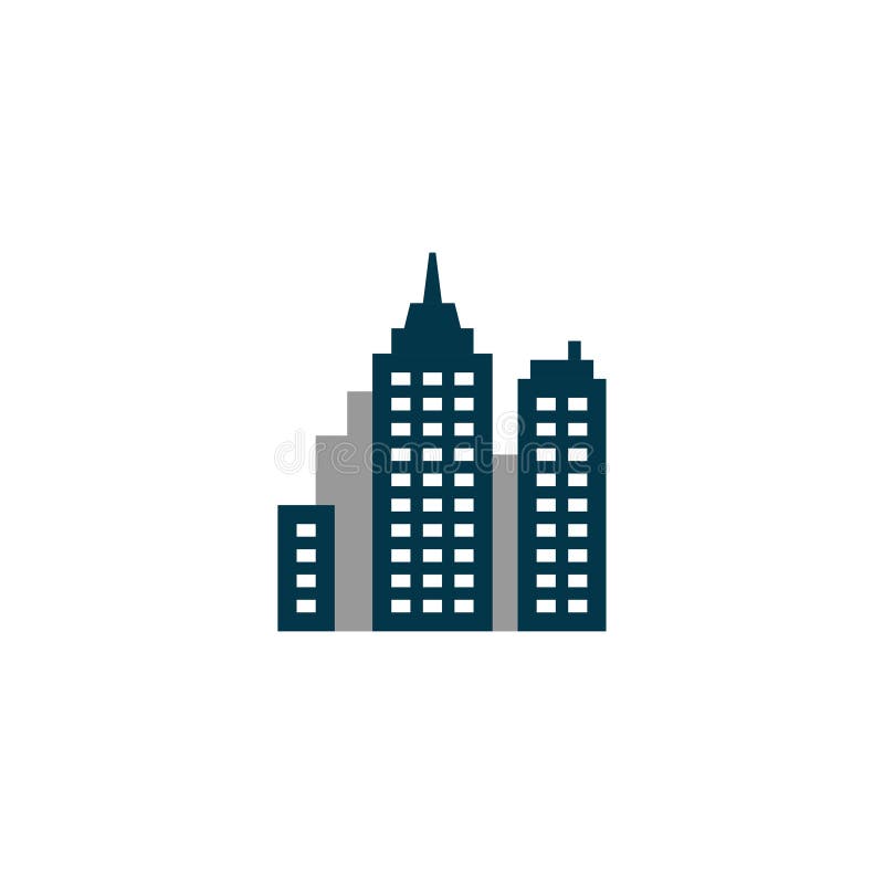 City Flat Icon Vector, Symbol or Logo. Stock Vector - Illustration of ...