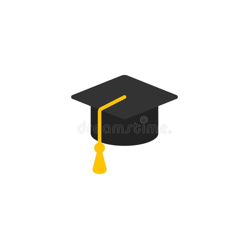 Graduation Cap Flat Icon Vector, Symbol or Logo. Stock Vector ...