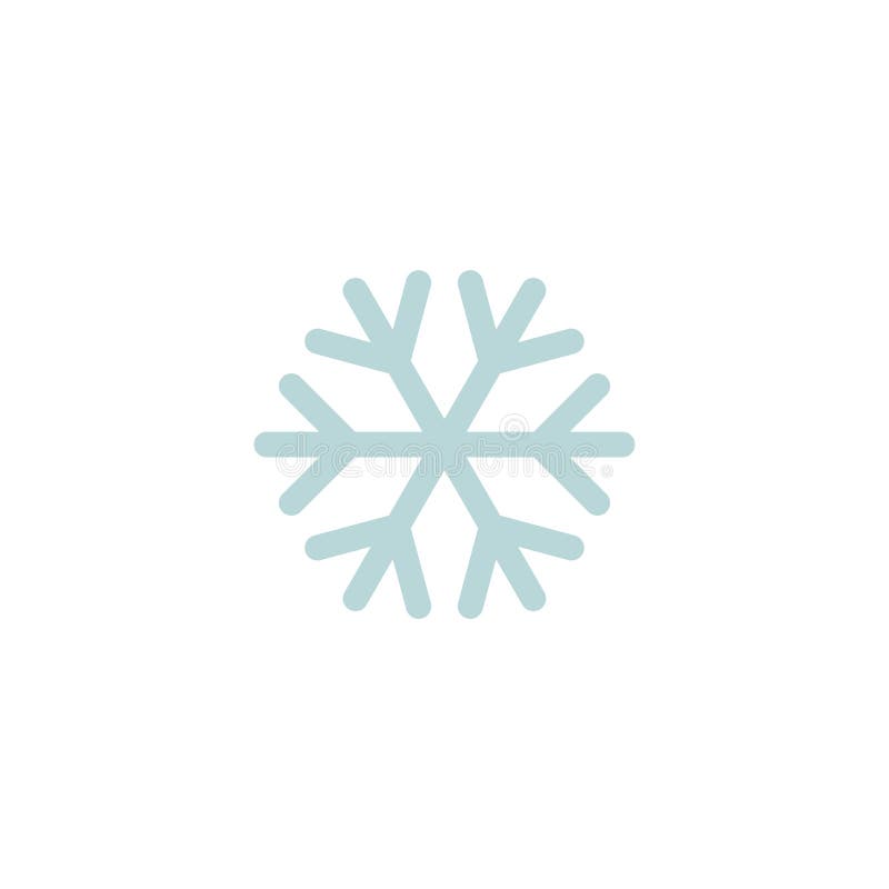 Snowflake Flat Icon Vector, Symbol or Logo. Stock Vector - Illustration ...