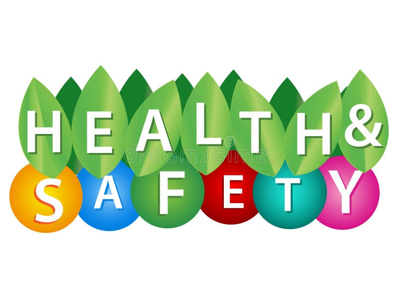 Word, Writing Health and Safety. Vector Illustration Concept for ...