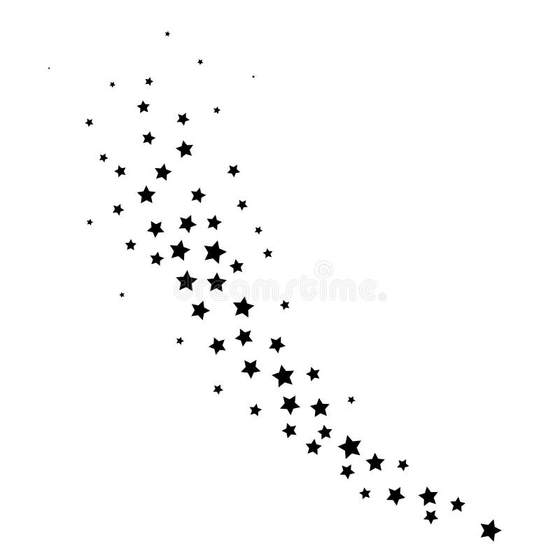 Falling Star. Star Trail Isolated on White Background Stock Vector ...