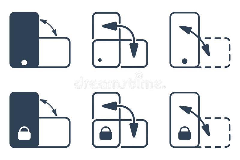 Smartphone Orientation Change and Lock Vector Icon Stock Vector ...