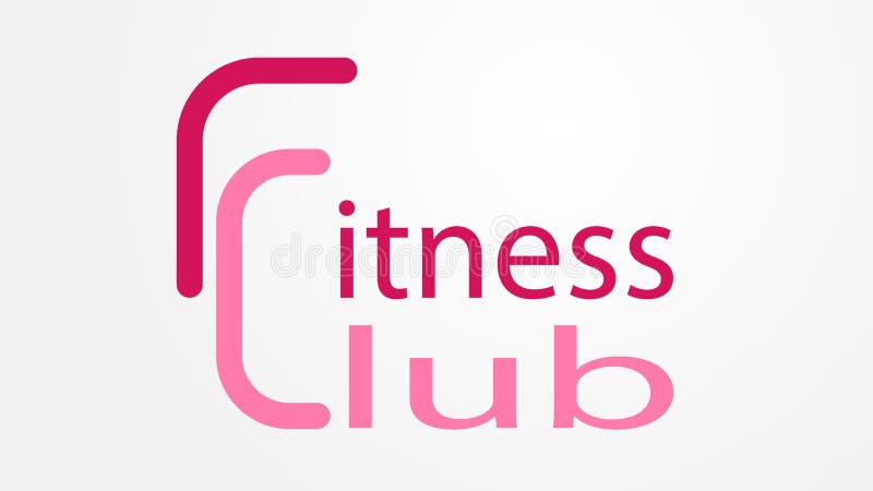 Logo Fitness Club in Pink with the Words `Fitness Club`. Stock ...