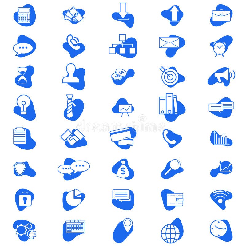 Set of Vector Business Icons. Simple Business Icons. Flat Minimal ...