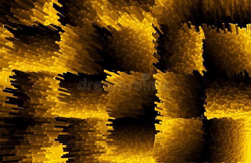 Abstract Blocks with 3d Effect of Yellow and Black Colors Stock ...